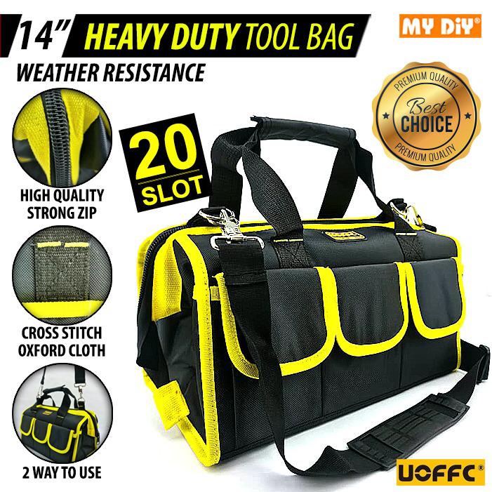 MYDIYHOMEDEPOT - UOFFC 14" Tools Bag Weatherproof Heavy Duty Tool Bag ...