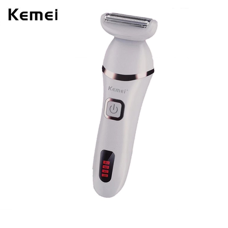 Kemei Women Wet Dry Electric Shaver Sensitive Skin Rechargeable Facial ...