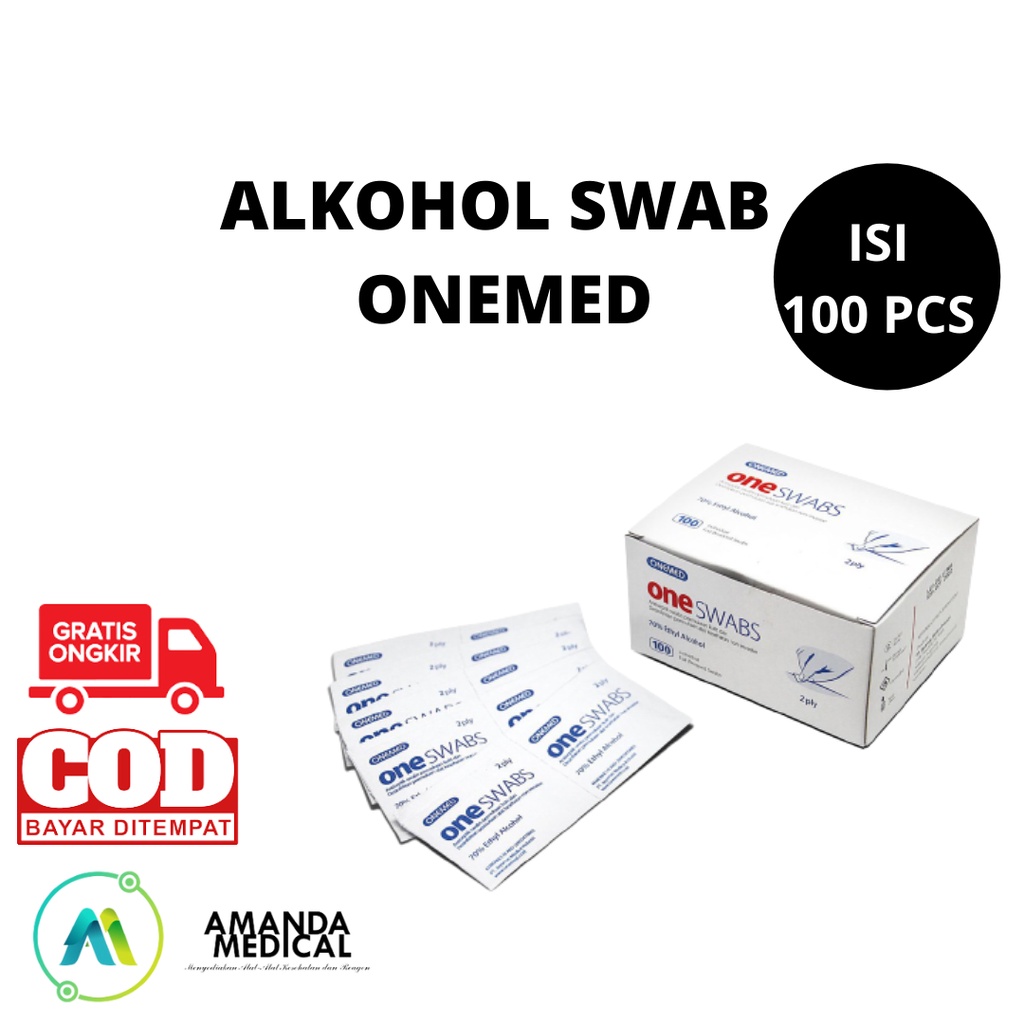 Onemed Alcohol SWAB ONE SWAB 2 PLY Contents 100 PCS | Shopee Malaysia