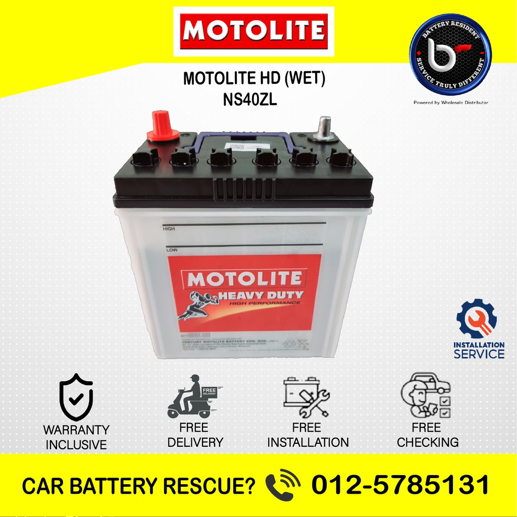 [ installation Provided ] NS40ZL | NS40 ] Motolite Heavy Duty WET | Car Battery Bateri Kereta ...