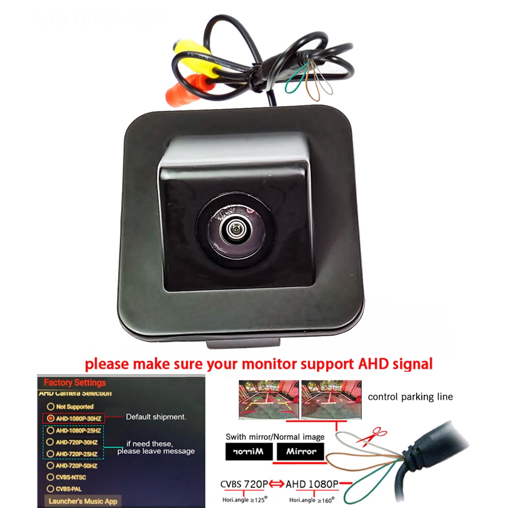 AHD 1920*1080P Car Rear View Reverse Camera wide view For Hyundai ...