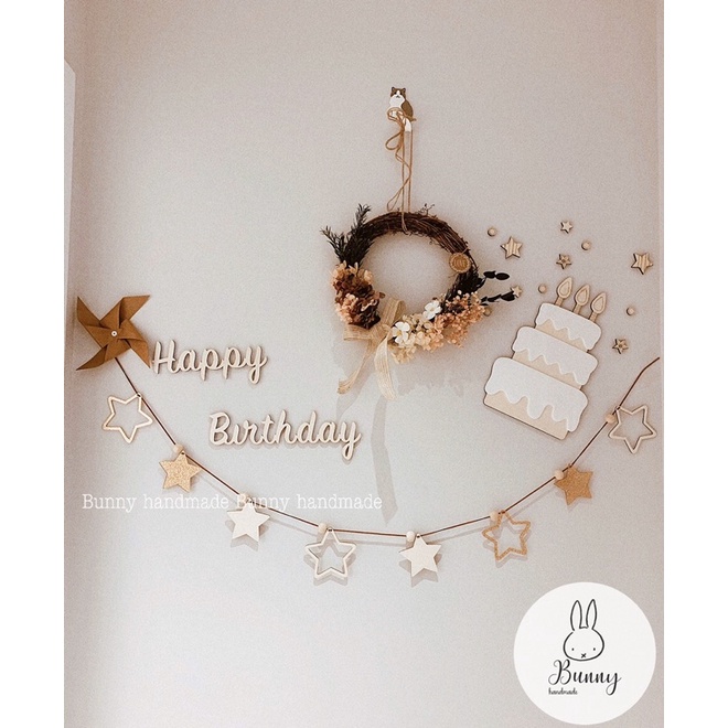 Birthday cake and wooden hpbd letters | Shopee Malaysia