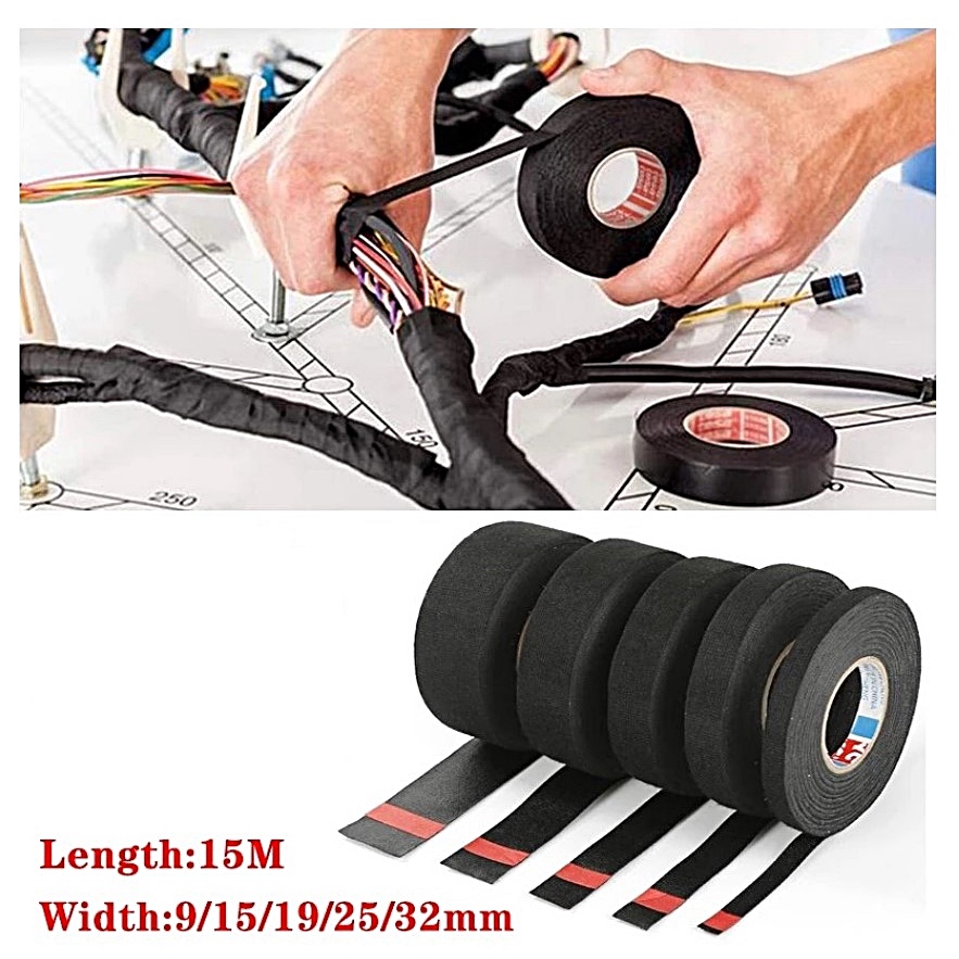 Pita Balut Wayar Harness Tape Adhesive Wiring Loom Cloth Fabric Tape ...