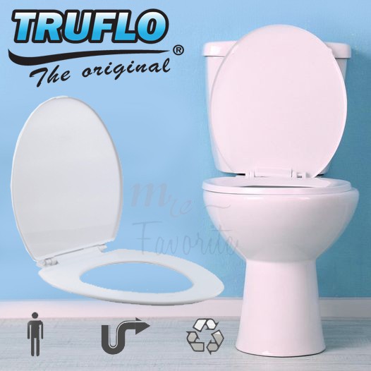 TRUFLO Essential Toilet Seat & Cover Set TRUFLO 502 (WHITE) 440x365mm ...