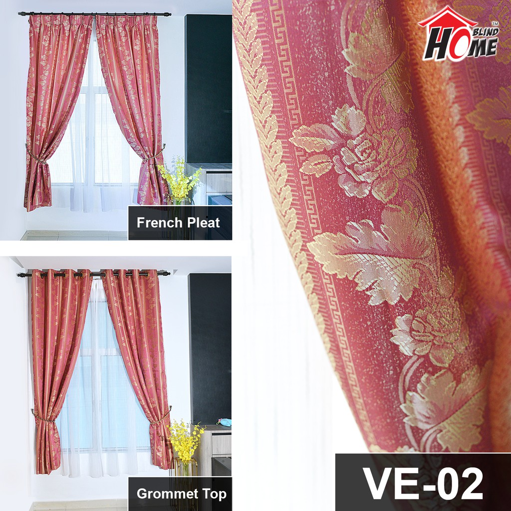 [HOME BLIND] Langsir VIENNA /Langsir Corak /Curtains Hook or Ring ...