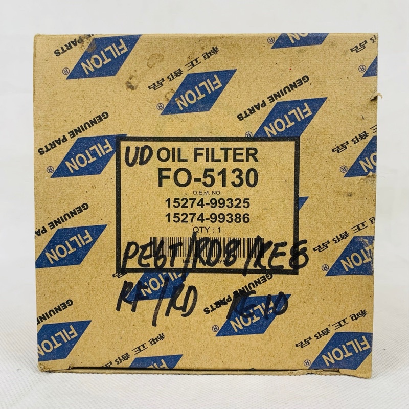 FILTON Nissan UD FO-5130 Oil Filter (RD10, RD8, RE8, PE6T) | Shopee ...