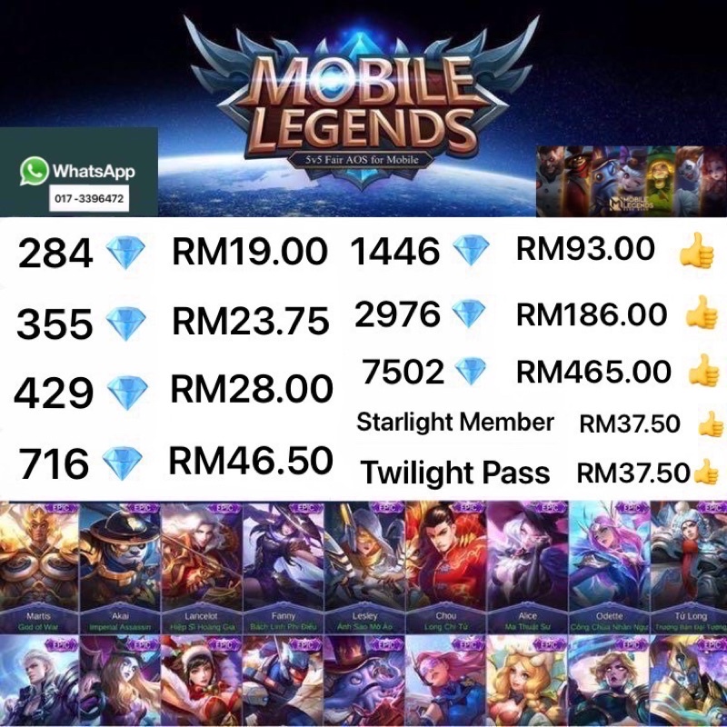 MLBB Diamonds Mobile Legends Diamond INSTANT ( Big Discount ) | Shopee ...
