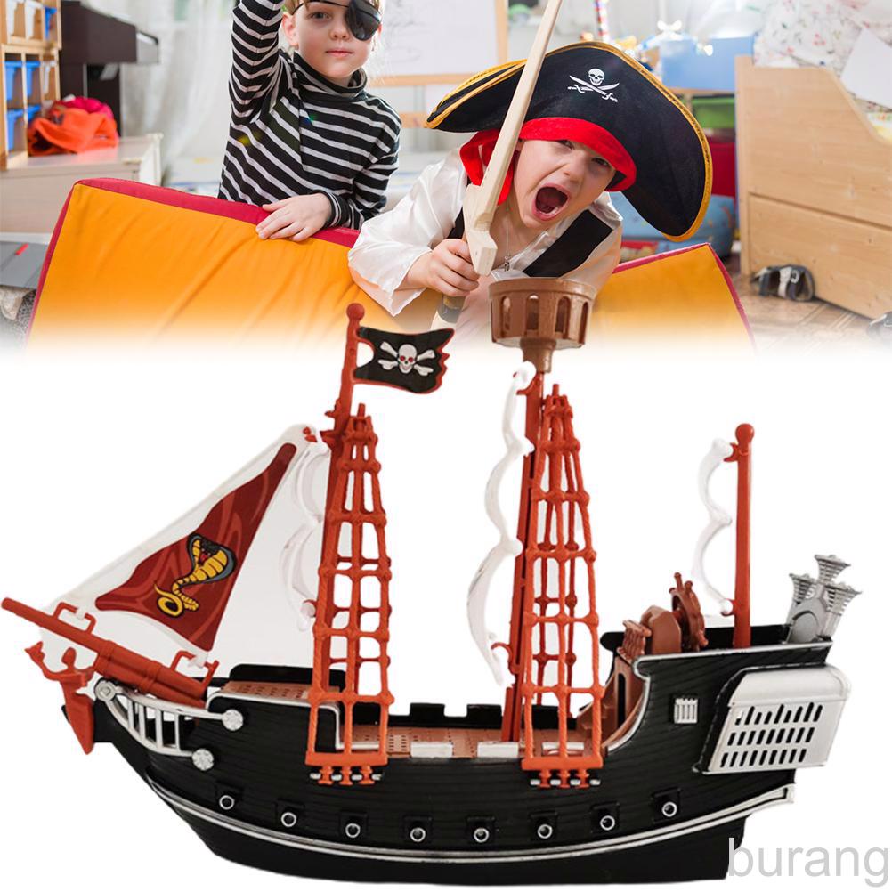 Childrens Kids Pirate Ship Pretend Toy Home Decoration Ornaments Safety ...
