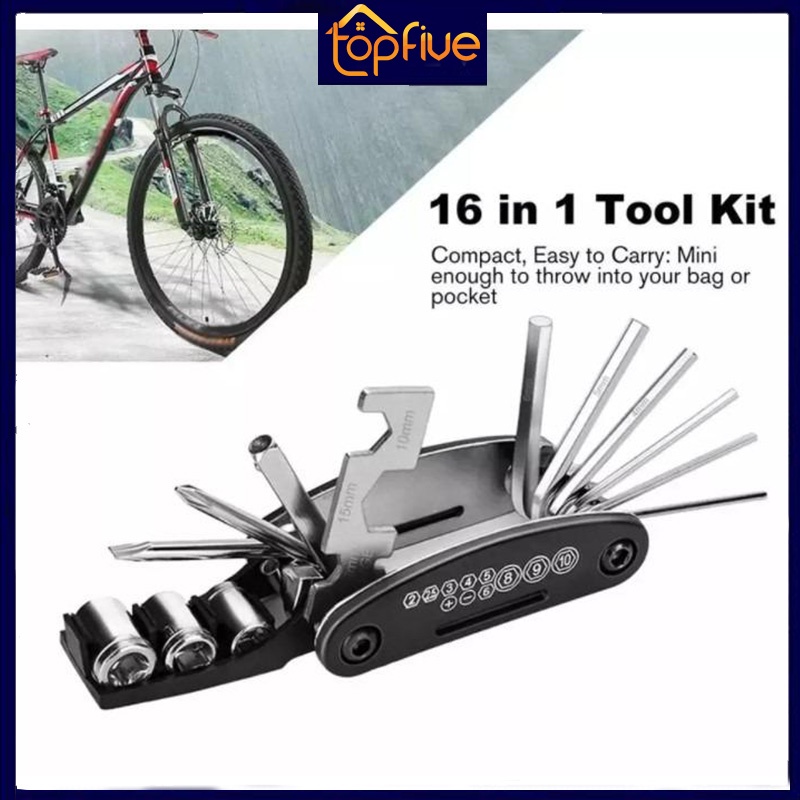 16 in 1 Bicycle Tools Sets Mountain Bike Bicycle Multi Repair Tool Kit ...