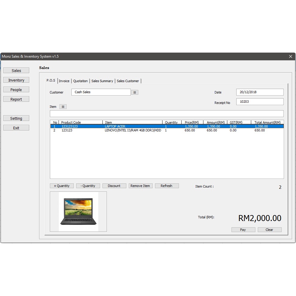 Pos System / Pos Sistem / System POS / Inventory / Invoicing ...