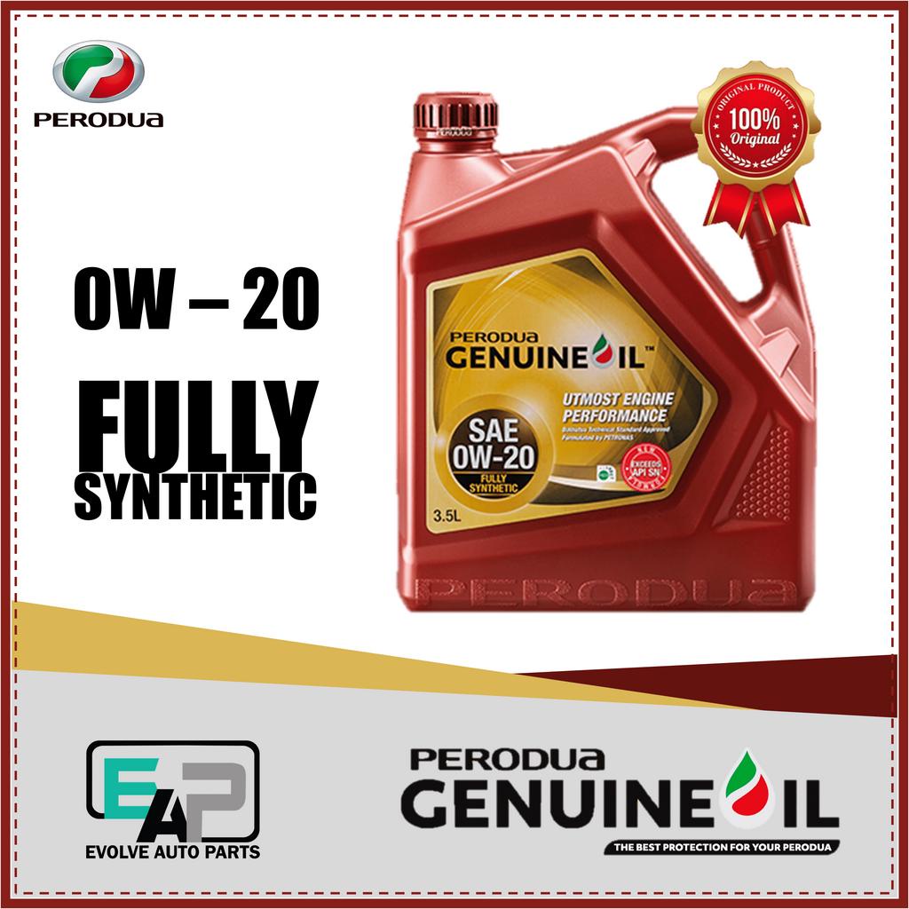 PERODUA GENUINE OIL 3.5 Liter 0W-20 Fully Synthetic Engin=e | Shopee ...