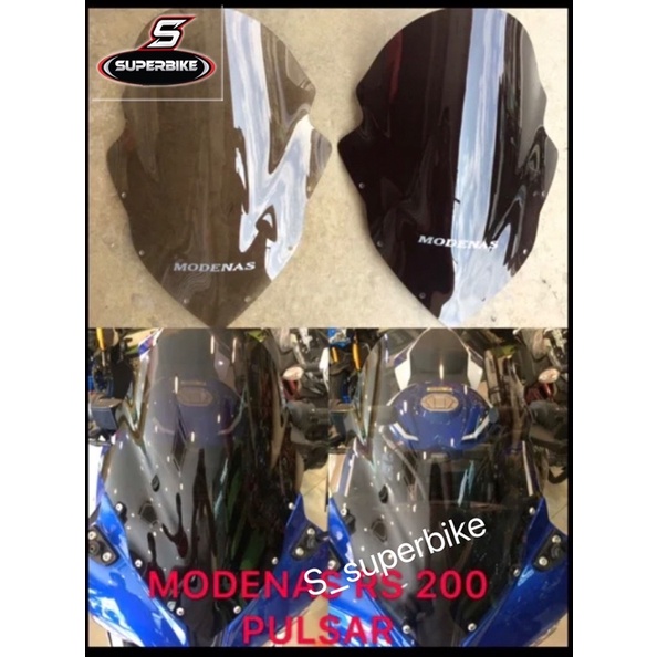 Windshield Windscreen Visor for Bajaj Modenas PULSAR RS200 | Shopee ...