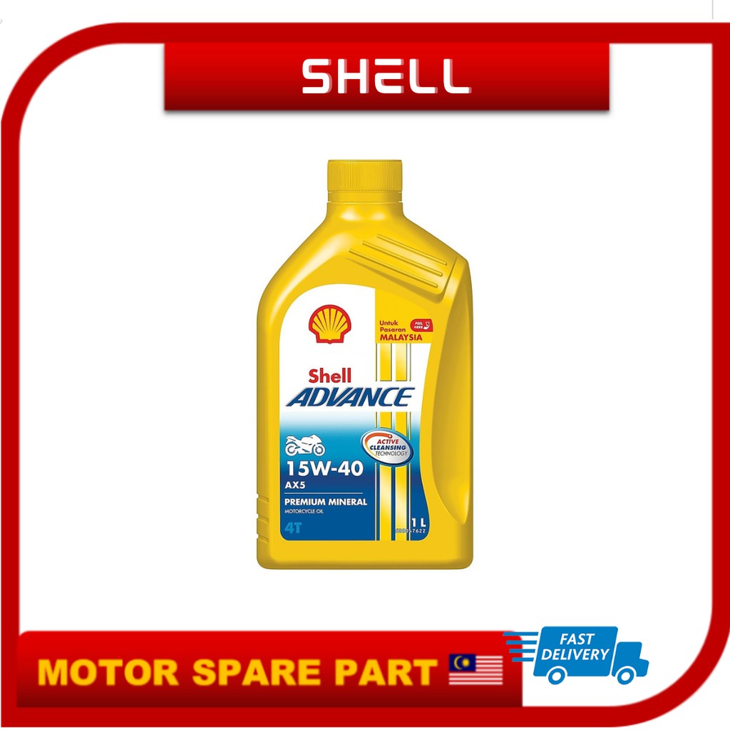 SHELL AX5 15W-40 PRENIUM MINERAL - SHELL KUNING | Shopee Malaysia