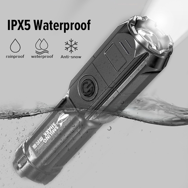 Waterproof Torchlight Super Bright Torch Light LED Flashlight ...