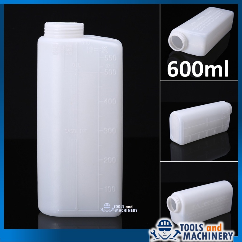 600ML 2 Stroke Oil Petrol Fuel Mixing Bottle Container For Chainsaw 20: ...