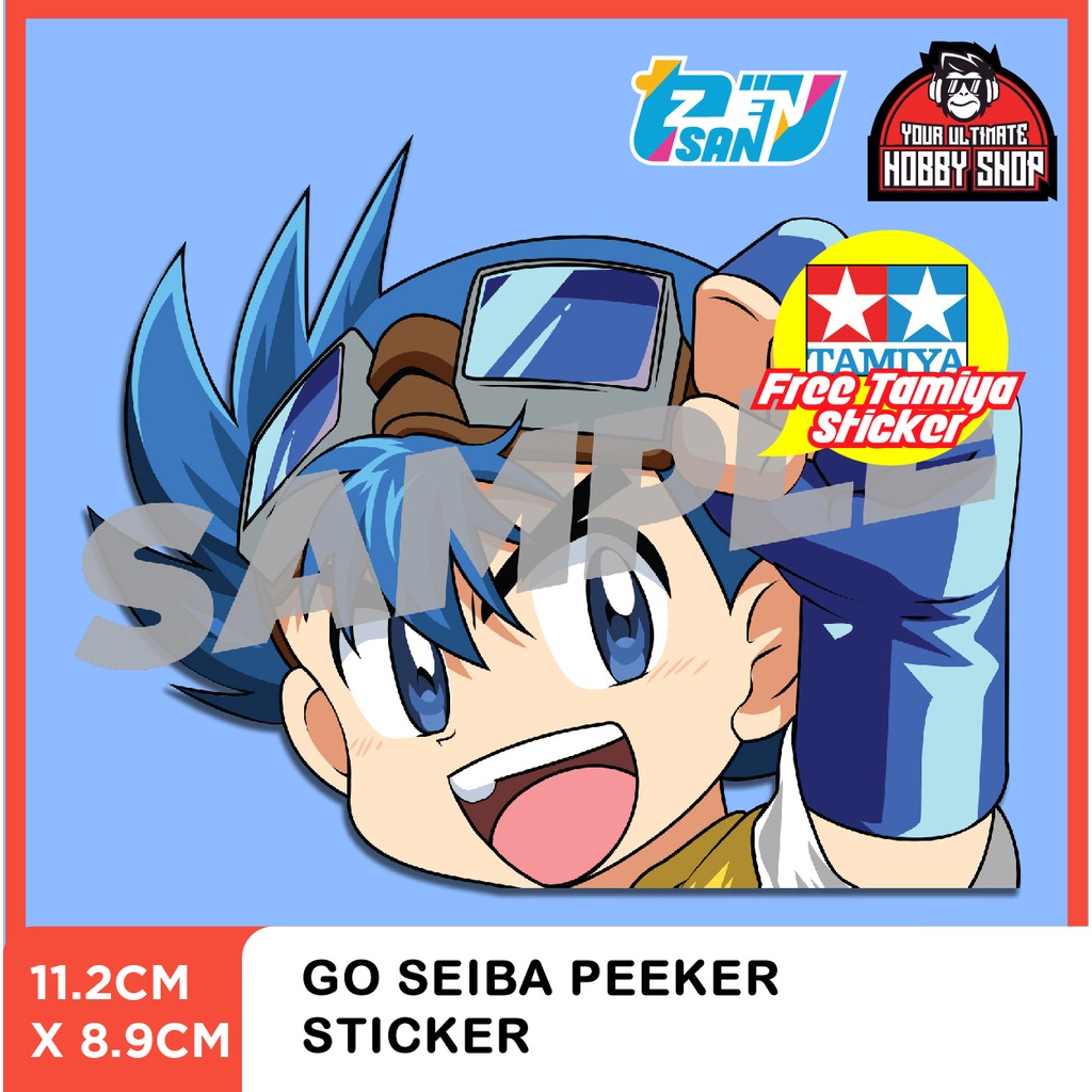 TAMIYA Mini 4WD Bakusou Kyoudai Let's & Go! Go Seiba Peeker Sticker | Shopee Malaysia