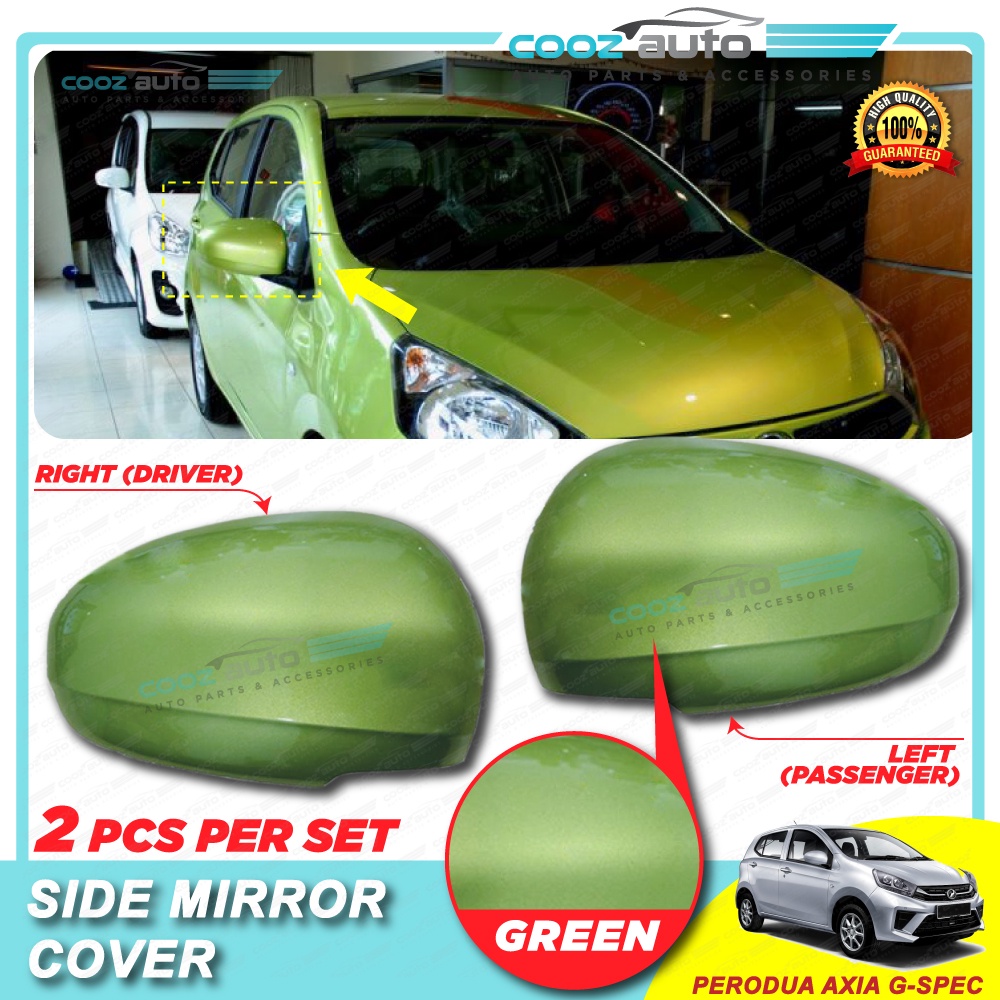 Perodua Axia G-Spec 2014 - 2019 Side Mirror Cover GREEN(Right and Left ...