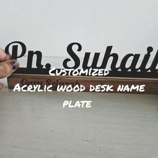 Tanda Nama Meja / Tanda Nama Meja Guru / Desk Name Plate / Table Tag ...