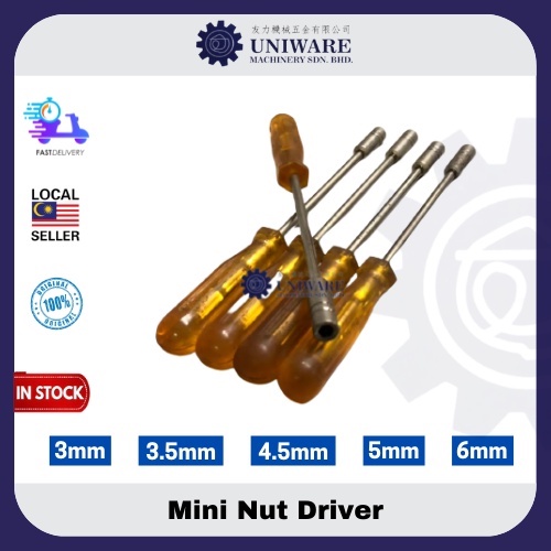 🔥READY STOCK🔥 Mini Hex Nut Screwdriver - 3mm, 3.5mm, 4.5mm, 5mm, 6mm ...