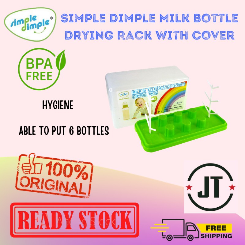 Simple Dimple Milk Bottle Drying Rack With Cover | Shopee Malaysia
