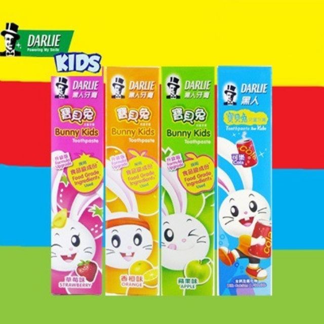 Darlie Bunny Kids Toothpaste 40g (Apple / Orange / Strawberry / Cola ...