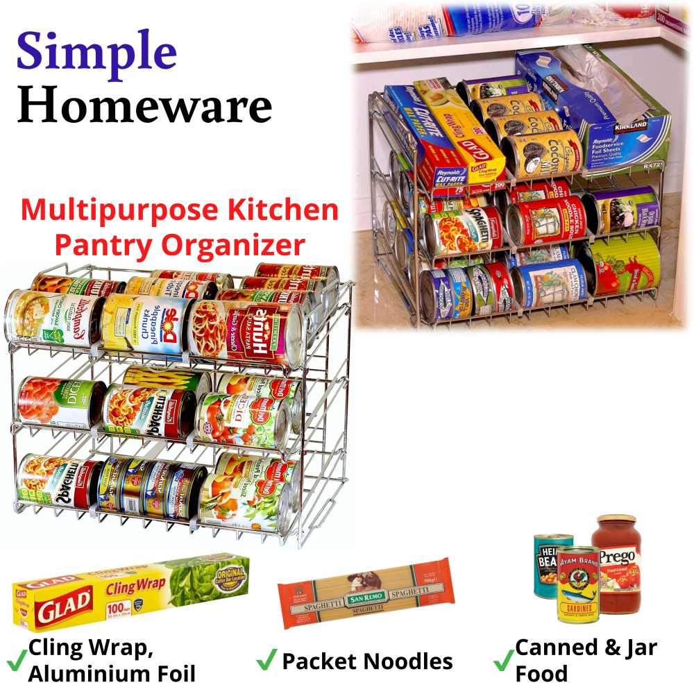 Kitchen 3-Tier Multipurpose Kitchen Cabinet Storage Organizer. Rack ...