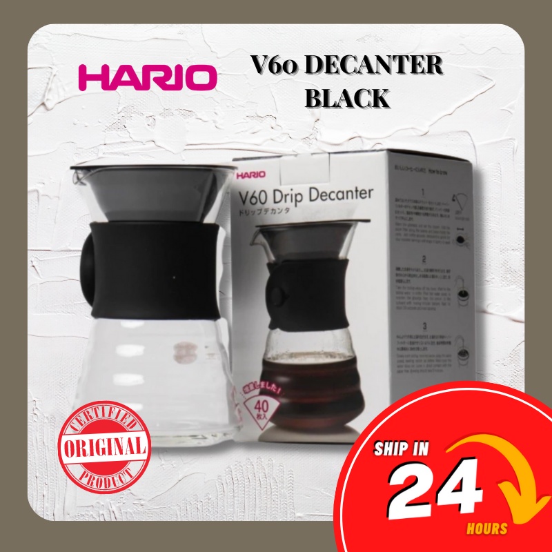 HARIO V60 Drip Decanter Black For 1〜4 cups 700ML 咖啡手冲壶 | Shopee Malaysia