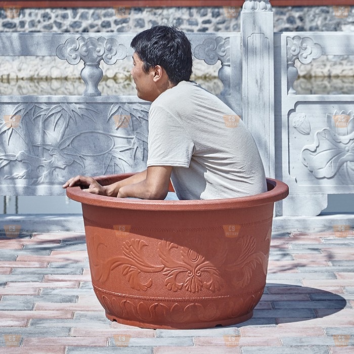 Large Plastic Flower Pot Lotus Pots Water Lily Container Outdoor Garden ...