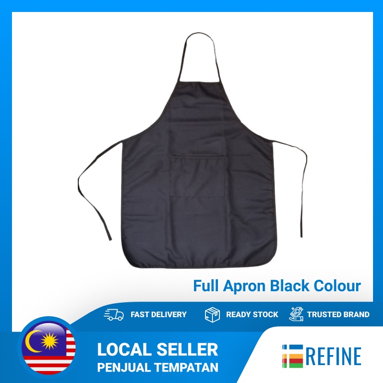 Full Apron Black Colour | Shopee Malaysia