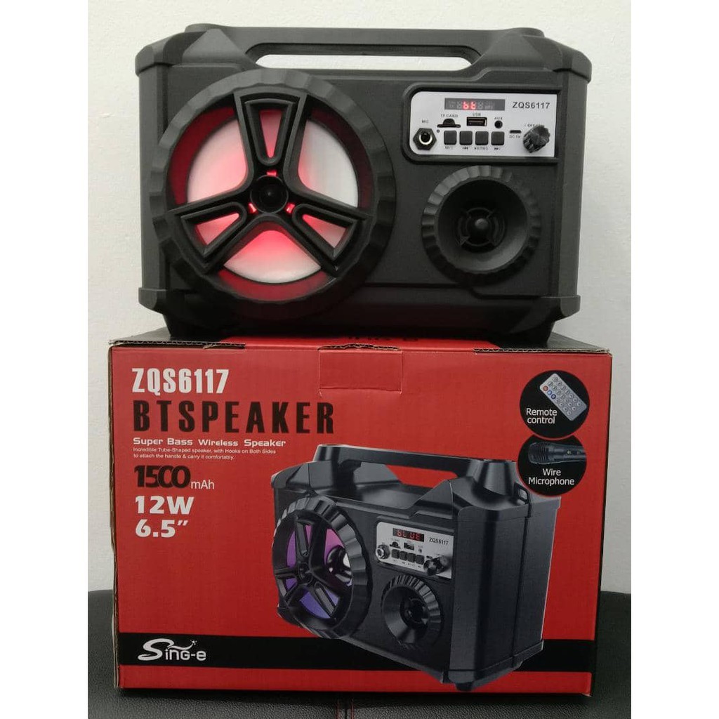 ZQS 6117 BT SPEAKER SUPER BASS WIRELESS BLUETOOTH SPEAKER | Shopee Malaysia