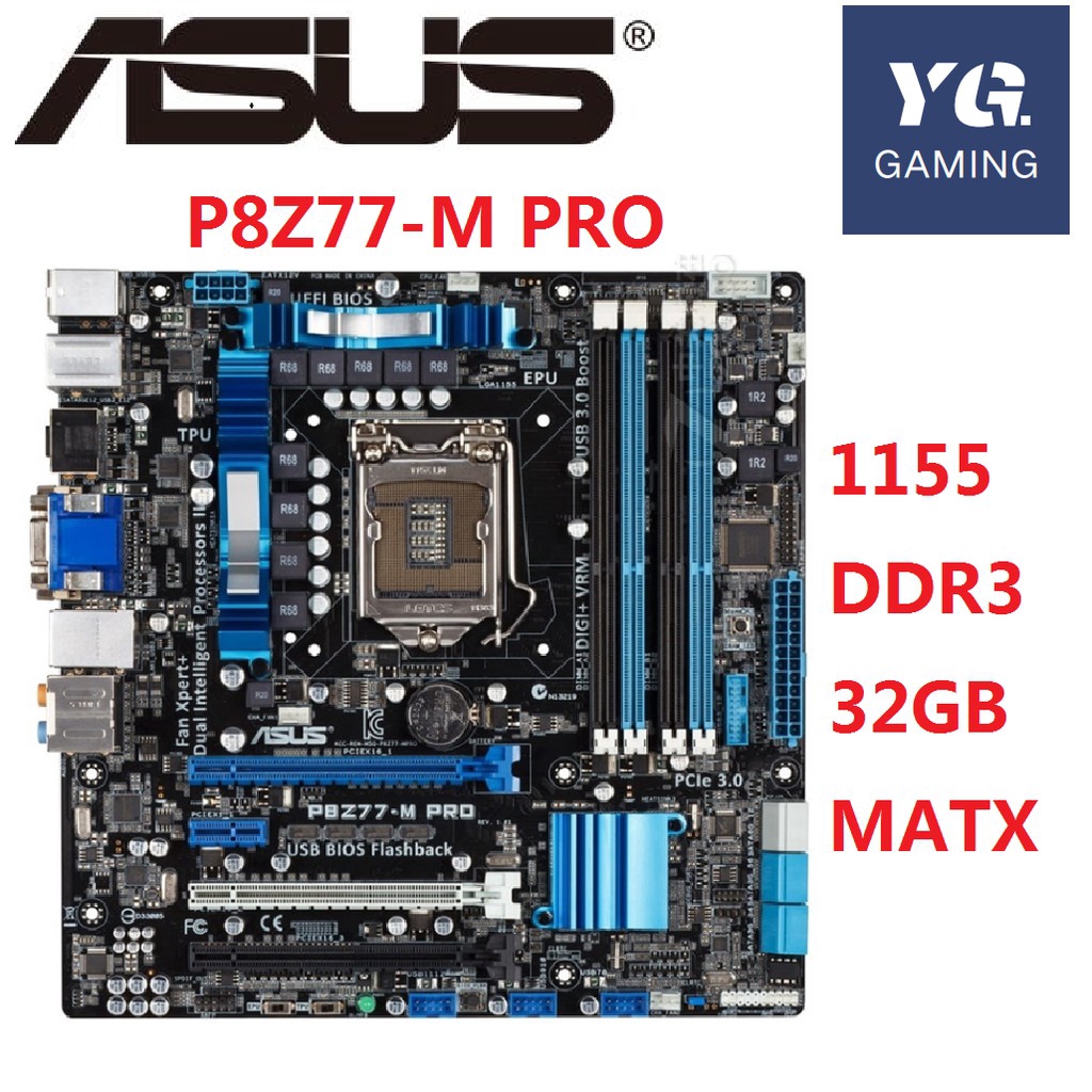 P8Z77-M PRO Desktop Motherboard Z77 Socket LGA 1155 i5 i7 DDR3 16G uATX UEFI BIOS Original Used ...