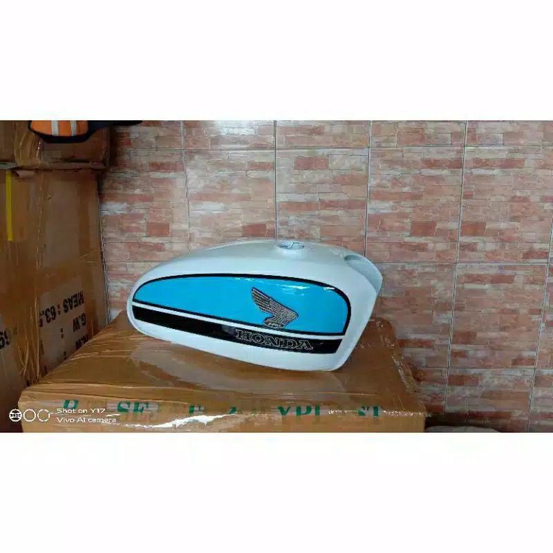 Honda Cb100 Glatik Tank Dilan Paint Best Precision Blue Color | Shopee ...