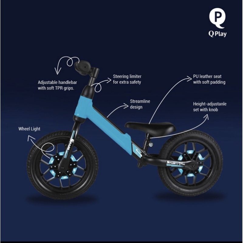 QPLAY SPARK LED BALANCE BIKE | Shopee Malaysia