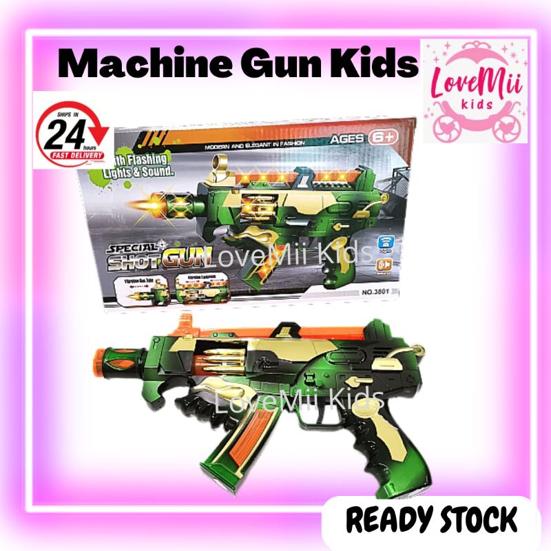 Machine Gun Kids Toys Boys Pretend Play Light Green/alat mainan Kanak ...