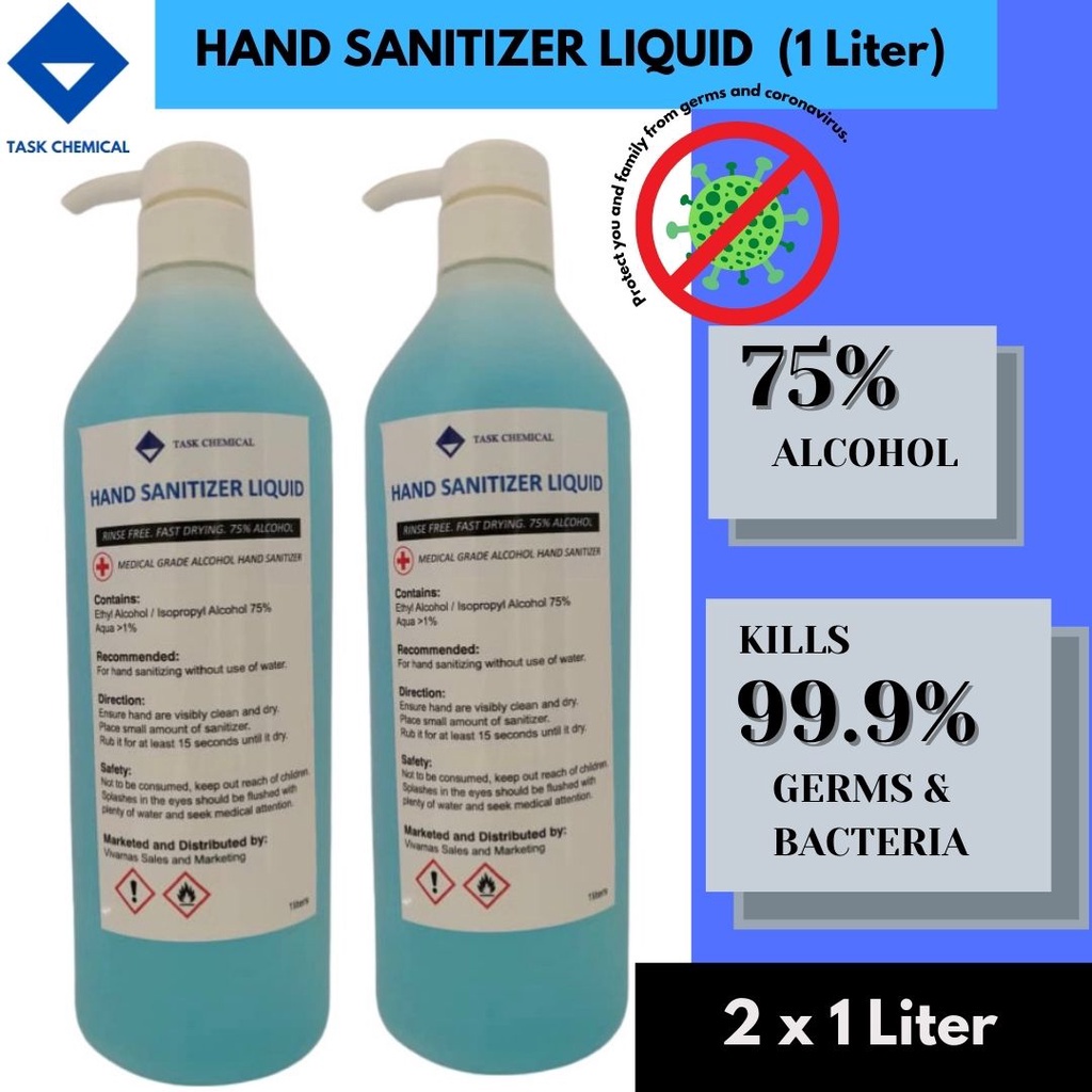 [READY STOCK] TASK CHEMICAL MEDICAL GRADE HAND SANITIZER LIQUID (75% ...