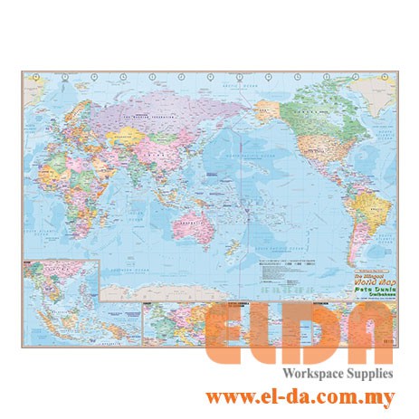 Bilingual World Map **ELDA - Workspace Supplies** | Shopee Malaysia