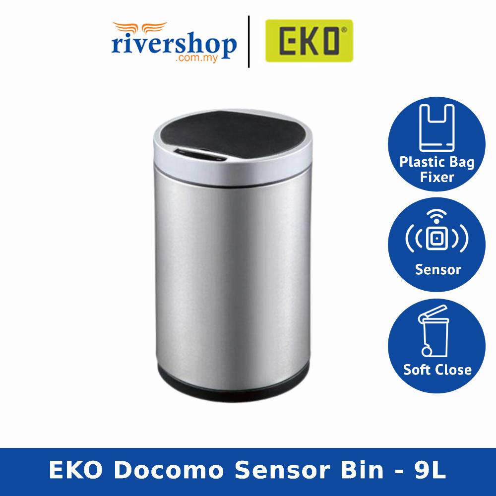 EKO Docomo Sensor Bin 9285 - 9L Stainless Steel Dustbin Rubbish Bin ...