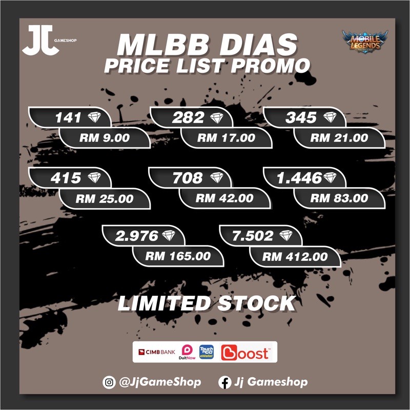 MLBB Diamond Mobile Legends PROMO (Limited stock) | Shopee Malaysia