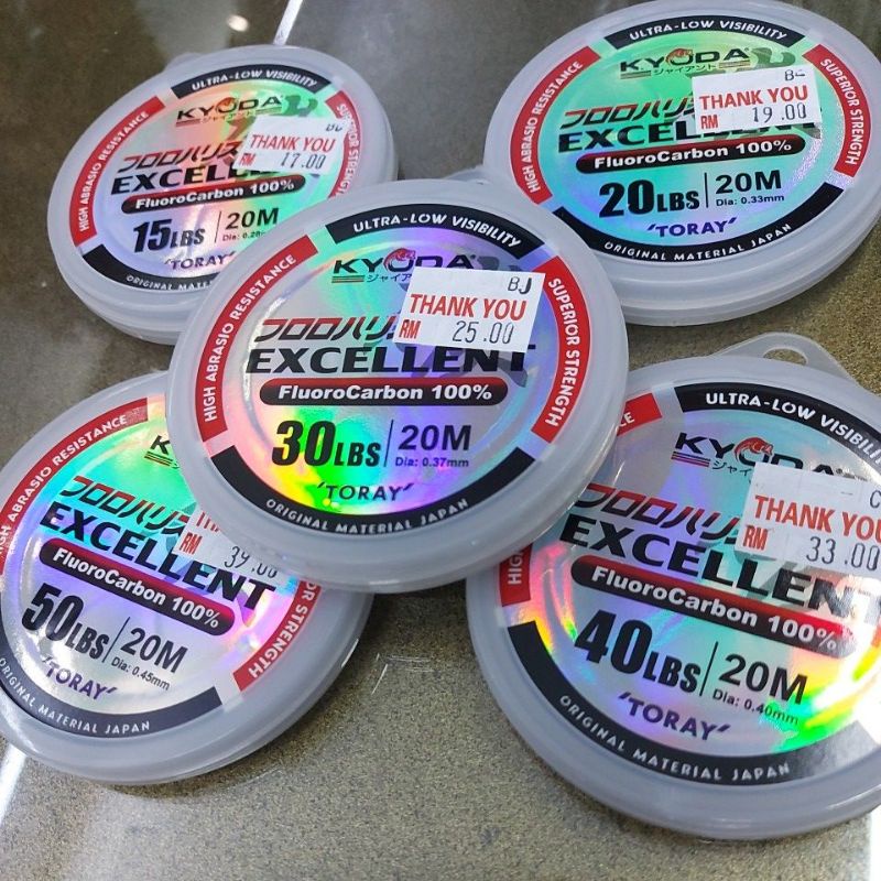 LP920* NEW KYODA EXCELLENT FLUOROCARBON 100% 20M FISHING LEADER ...