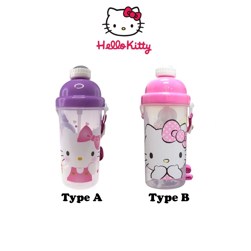 🎀 New! Sanrio Hello Kitty Water Bottle / Botol Air With Straw 350ml (BPA-Free) | Shopee Malaysia