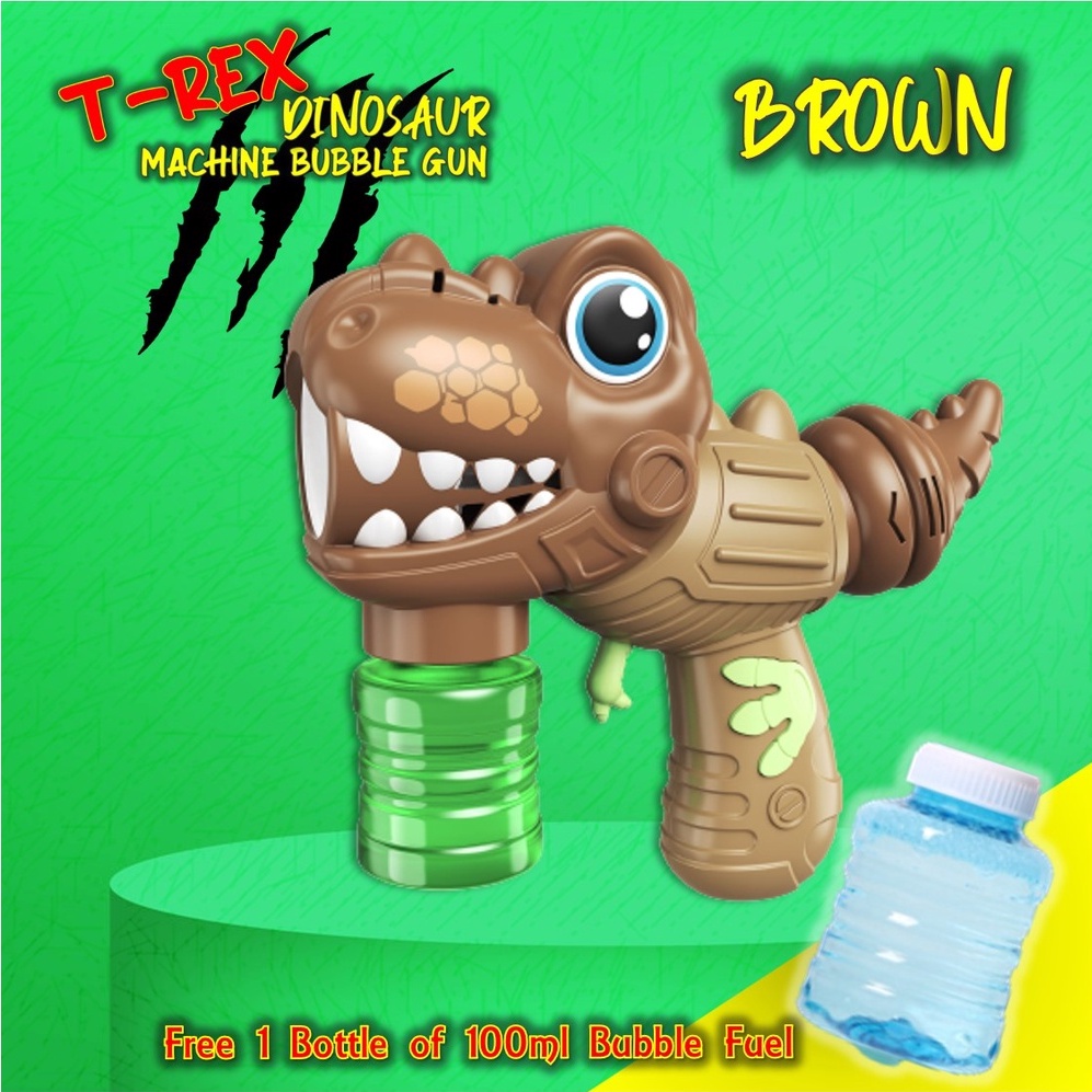 Inatreehouse. Dinosaur Bubble Gun T-Rex Bubble Gun with Music Kids ...