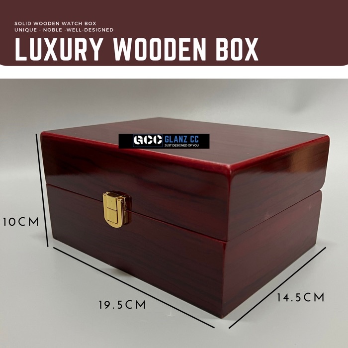 New Premium Wooden Watch Box 1 Slot GIft Box Kotak Jam Kayu Mewah 木质表盒 ...