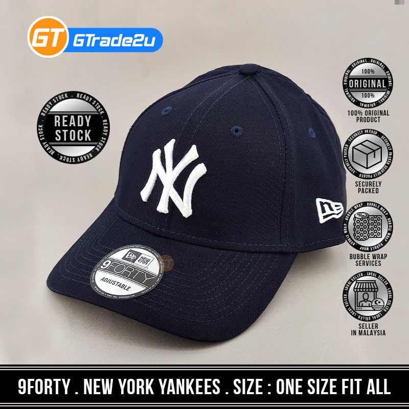 New Era 9Forty New York Yankees MLB Blue OSFA Adjustable Cap [READY ...