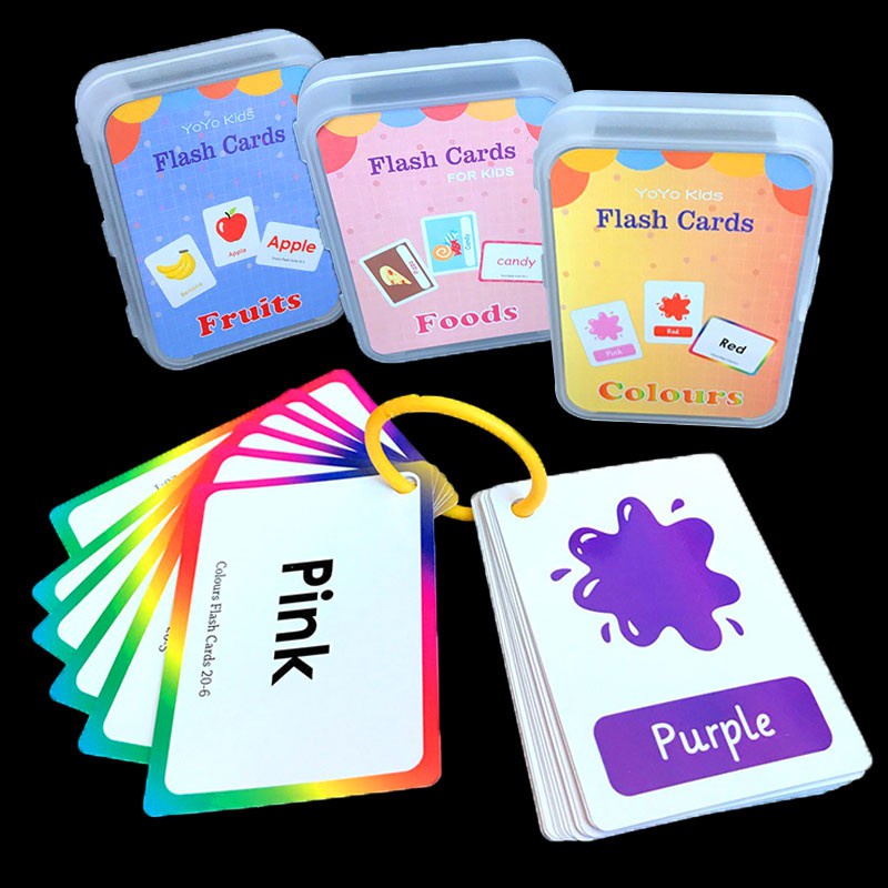 Plastic Ring Holding Reading Cards Portable Kid Preschool Learning ...