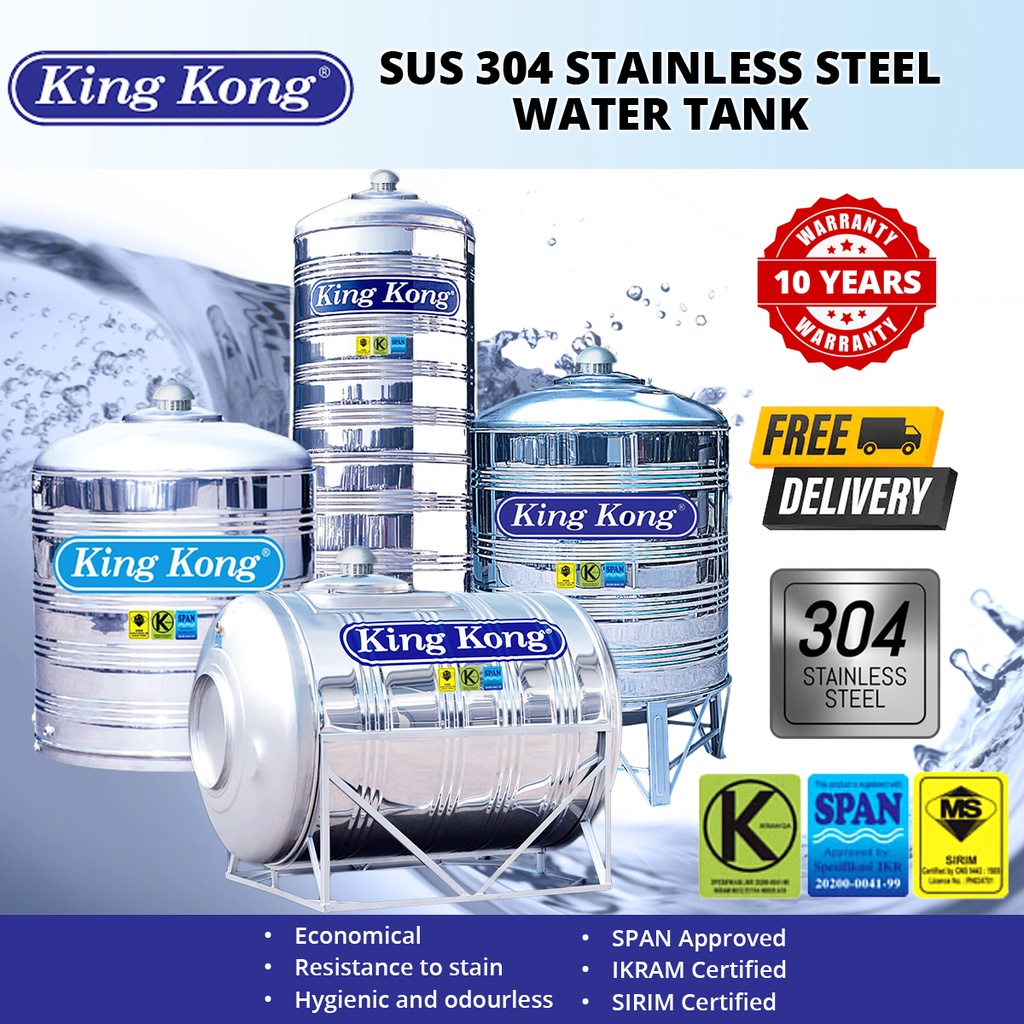 Tangki Air King Kong Water Tank Tangki Air SUS304 Keluli Tahan Karat ...