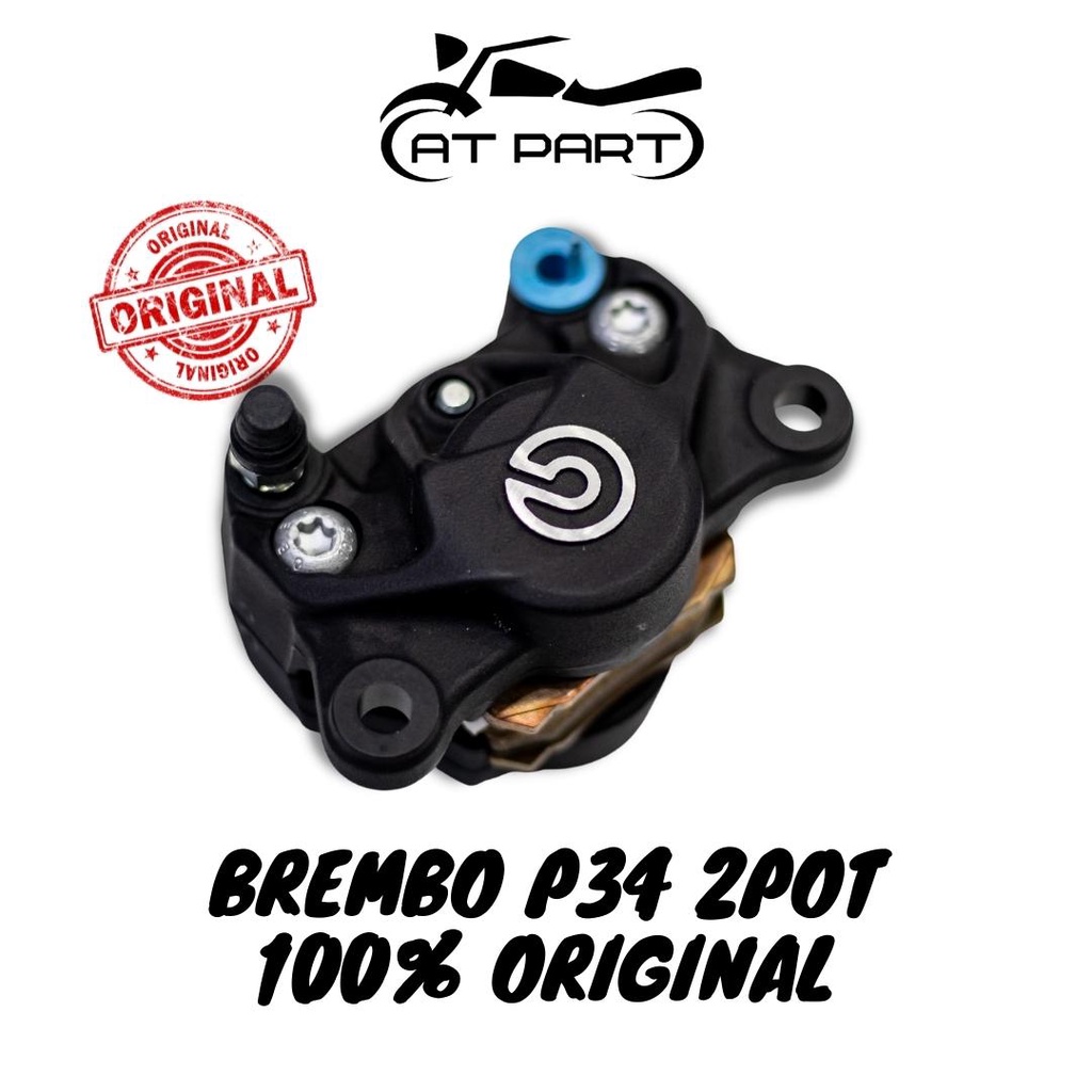 BREMBO P34 BLACK 2POT CALIPER ORIGINAL MADE IN ITALY READY STOK IN ...