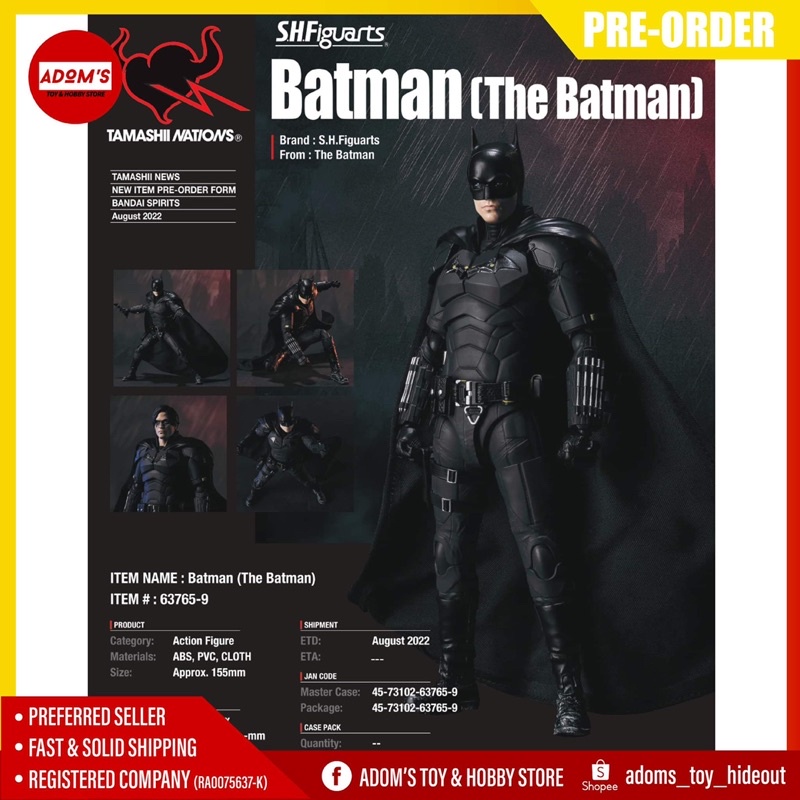 [Ready Stock] S.H.Figuarts (SHF) Batman (The Batman) | Shopee Malaysia