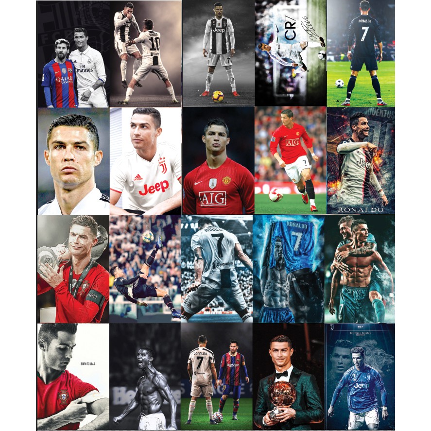 Combo of 20 cr7 Ronaldo decal poster photos | Shopee Malaysia