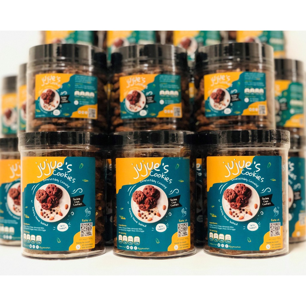 Jujue’s Cookies Double Chocolate Chips/ biskut coklat cip BISKUT RAYA ...