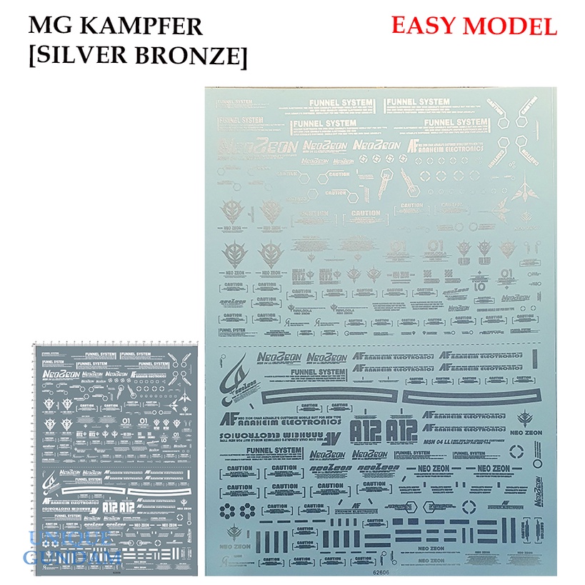 [EASY MODEL] 62606 MG 1/100 KAMPFER WATER ASLIDE DECAL MODEL KIT GUNPLA ...